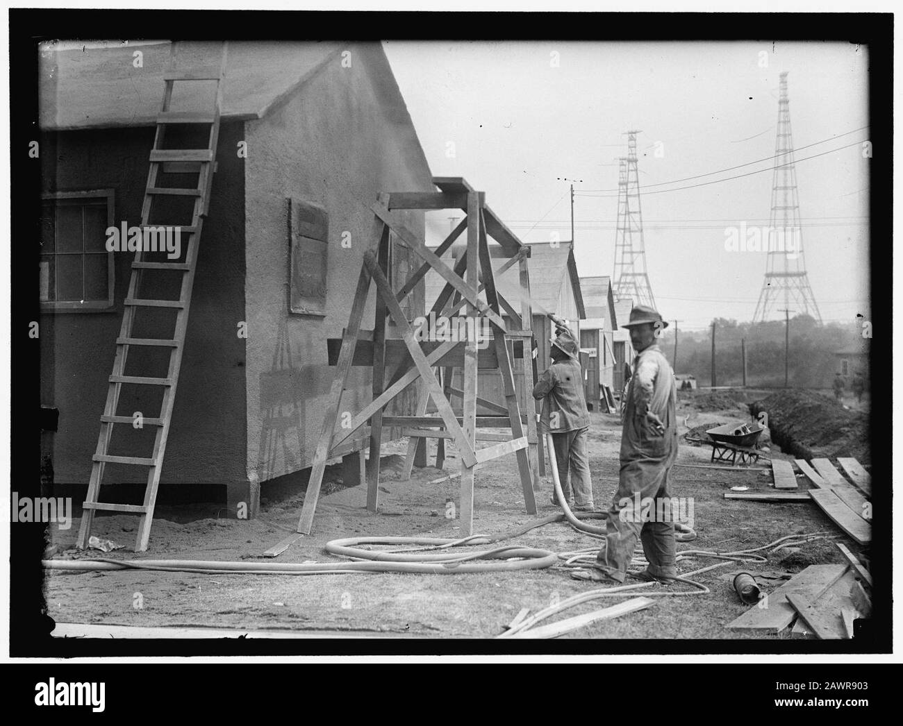 FORT McHENRY. CEMENT GUN USED IN BUILDING CAMP Stock Photo - Alamy
