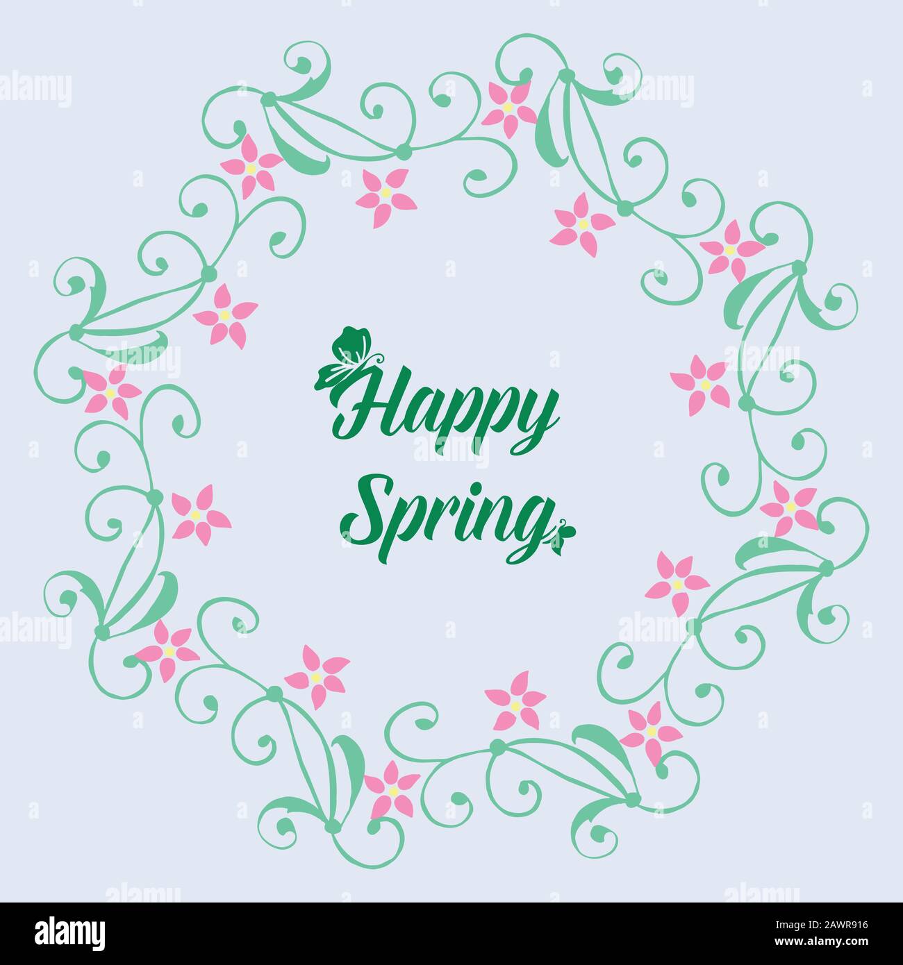 Invitation card wallpapers design for happy spring, with seamless leaf ...