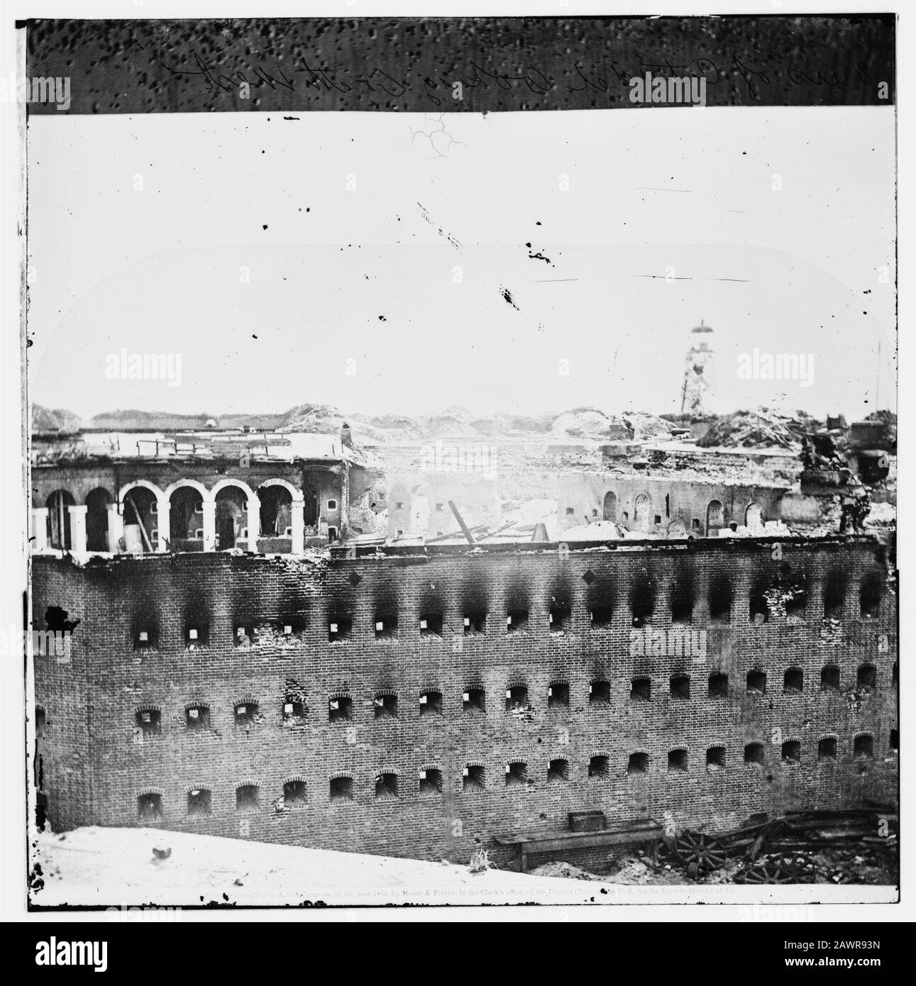Fort Morgan, Alabama. Ruins of fort. Looking south-west Stock Photo - Alamy