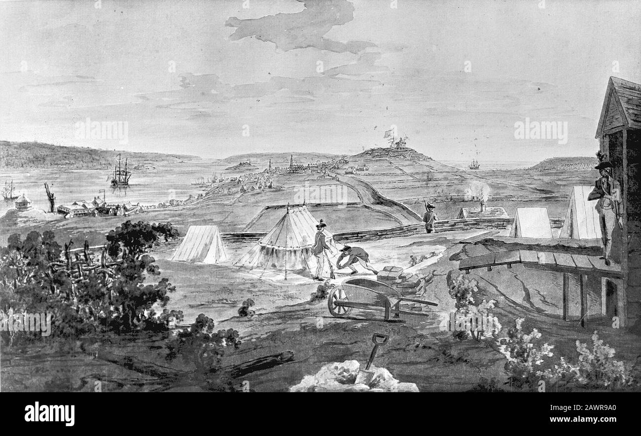 Fort Needham 1780 facing Citadel NSARM Stock Photo - Alamy