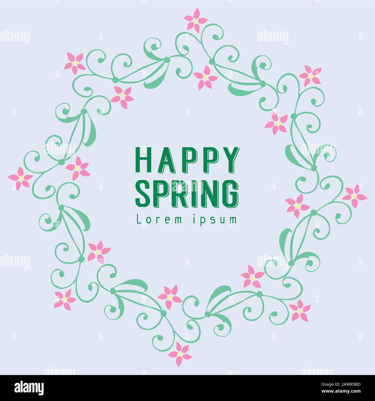 Invitation card wallpapers design for happy spring, with seamless leaf ...
