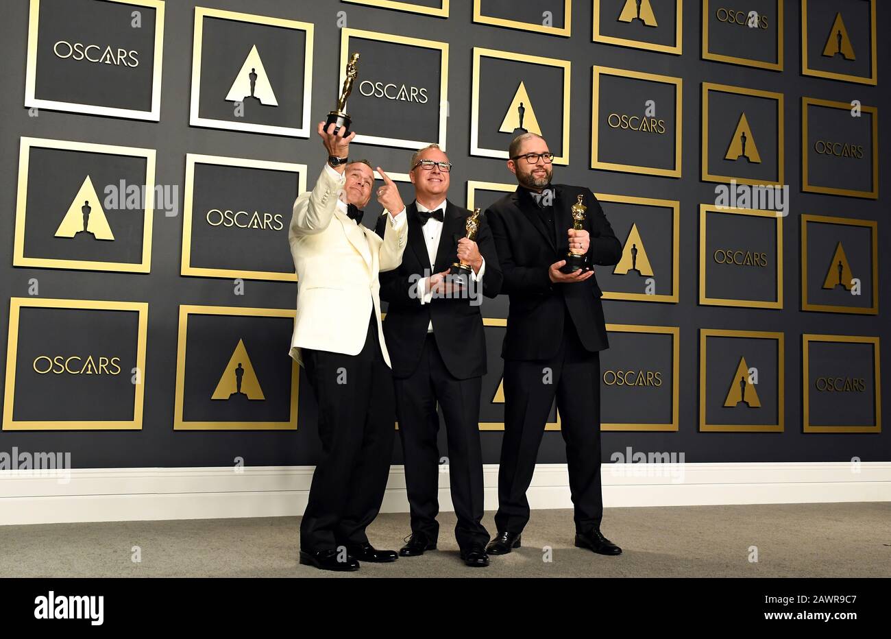 Josh Cooley, Mark Nielsen and Jonas Rivera with their Best Animated ...