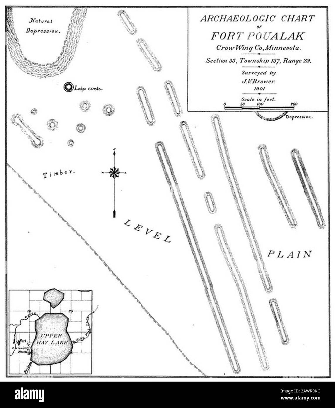 Fort Poualak map Stock Photo - Alamy