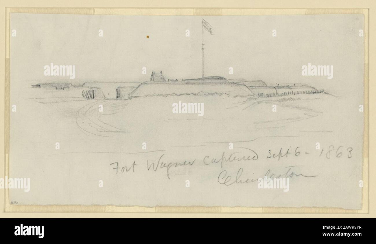 Fort Wagner Captured Sept 6, 1863 Charleston Stock Photo - Alamy