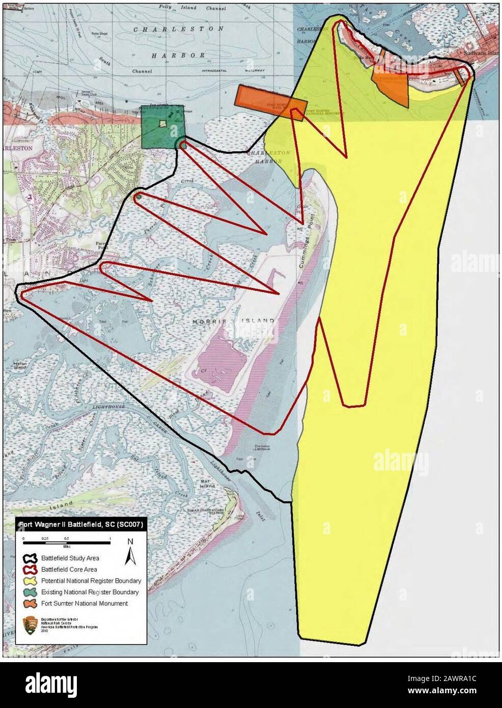 Fort Wagner II Battlefield South Carolina Stock Photo - Alamy