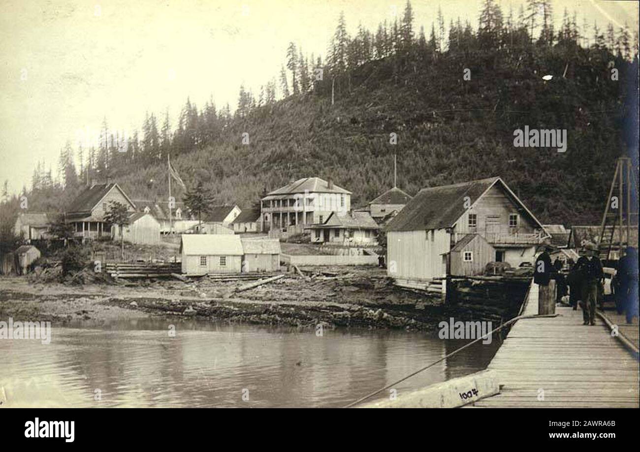 Fort Wrangell as seen from the dock Alaska ca 1897 (LAROCHE 195 Stock ...