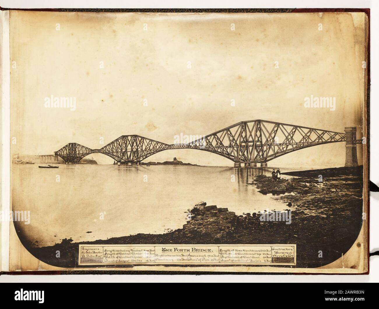 Forth Bridge - Imaginative depiction of the completed Forth Rail Bridge ...