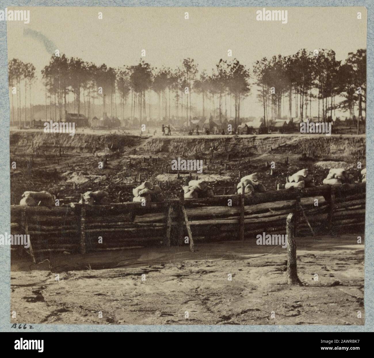 Fortifications on Bermuda Hundred's Line near Point of Rocks, Va Stock ...
