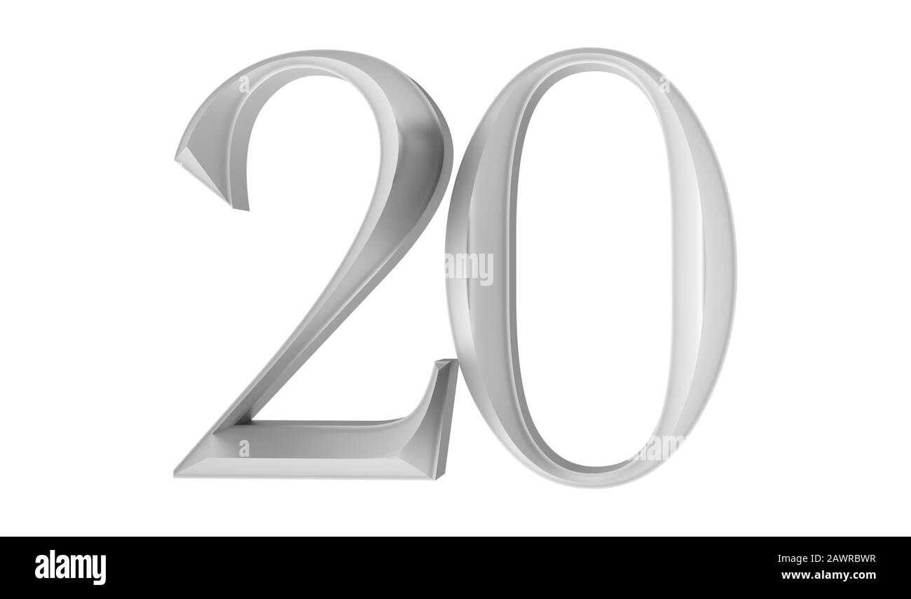 Digital number twenty on a white background Stock Photo - Alamy Digital number twenty on a white background Stock Photo - Alamy