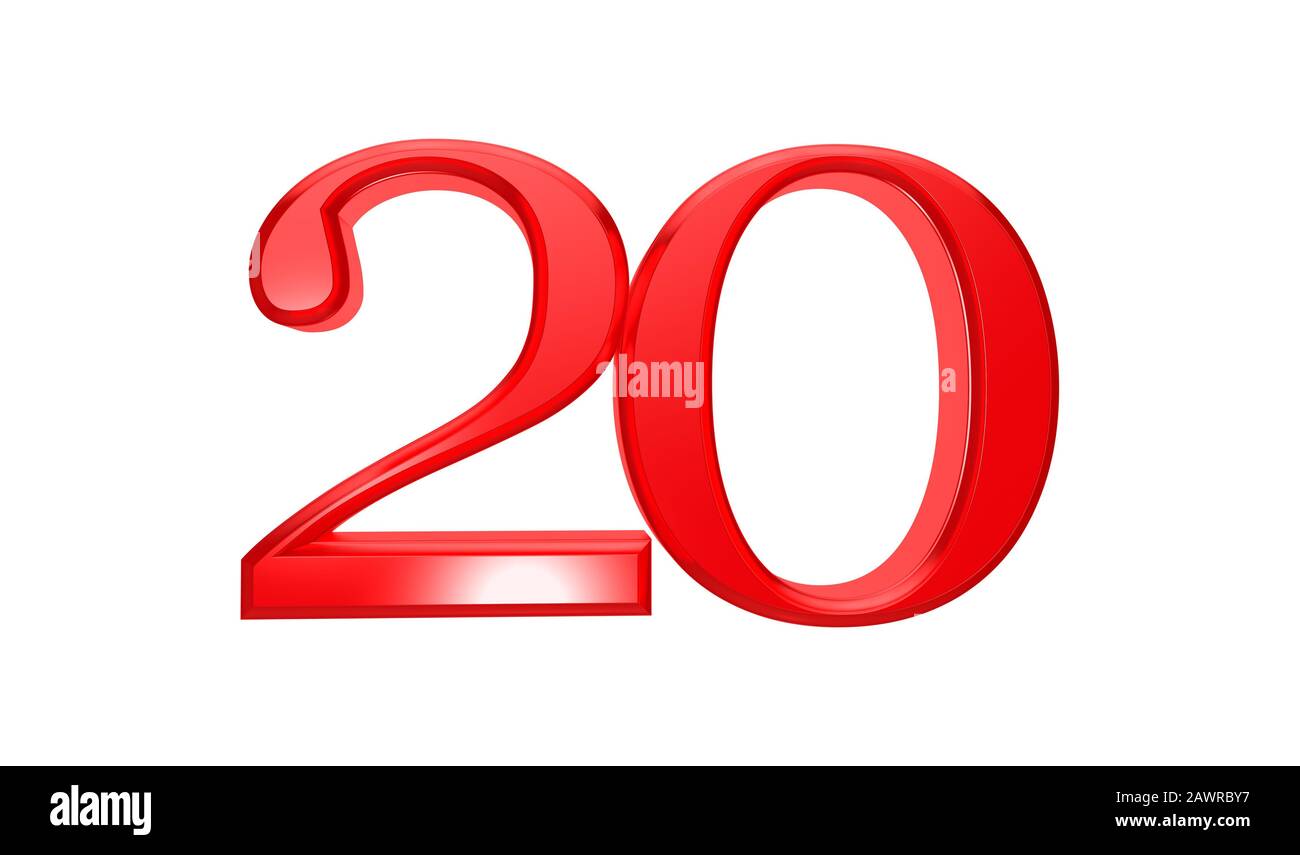 Digital number twenty on a white background Stock Photo - Alamy Digital number twenty on a white background Stock Photo - Alamy