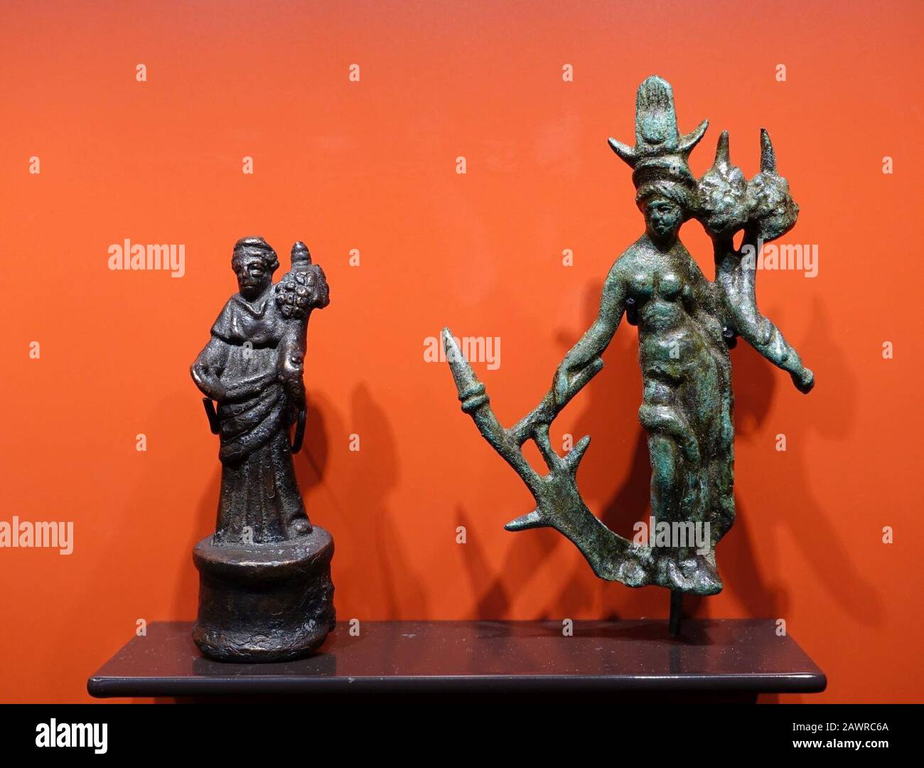 Fortuna statuettes, 2nd to 3rd century AD, bronze Stock Photo - Alamy