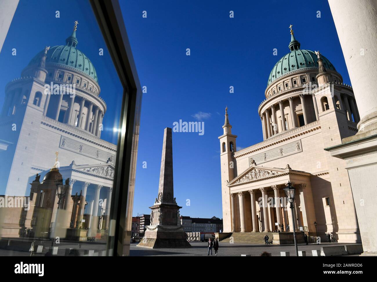 Potsdam, Germany. 05th Feb, 2020. The Nikolaikirche on the Alter Markt ...