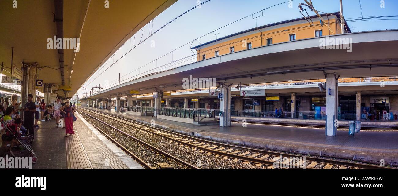PISA, ITALY - Jul 06, 2019: Pisa Centrale railway station (Stazione di ...