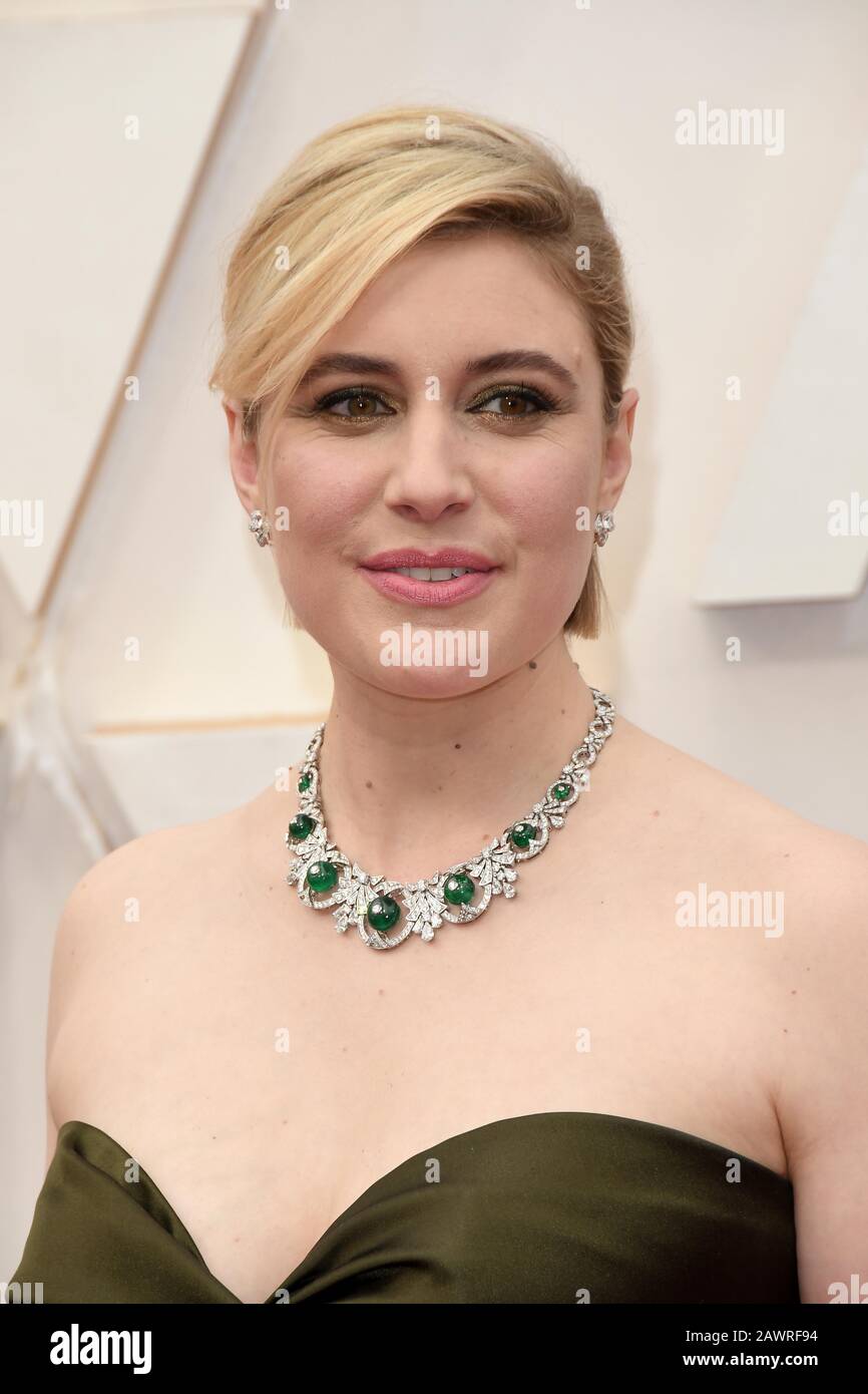 Greta Gerwig walking on the red carpet at the 92nd Annual Academy ...