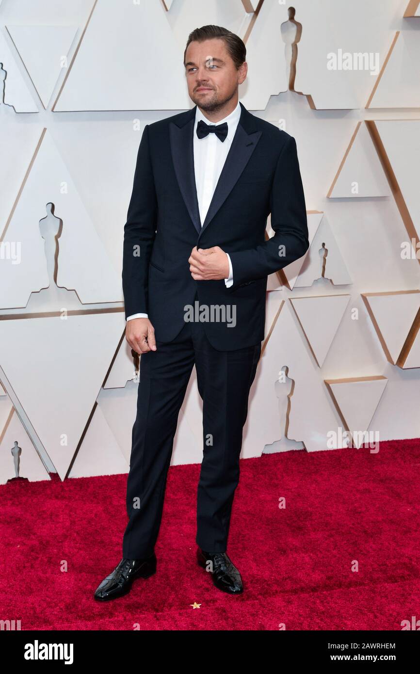 Leonardo DiCaprio walking on the red carpet at the 92nd Annual Academy ...