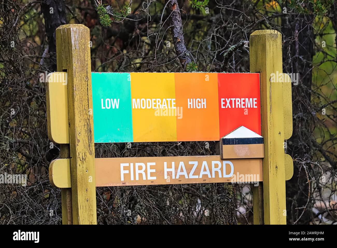 An fire hazard sign indicating extreme danger Stock Photo - Alamy