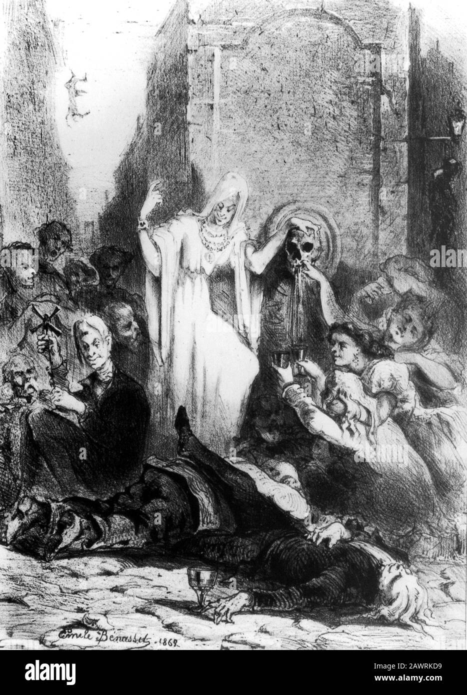 EMILE BENNASSET 's lithograph, " L' Absinthe " , 1862 , depicts ...