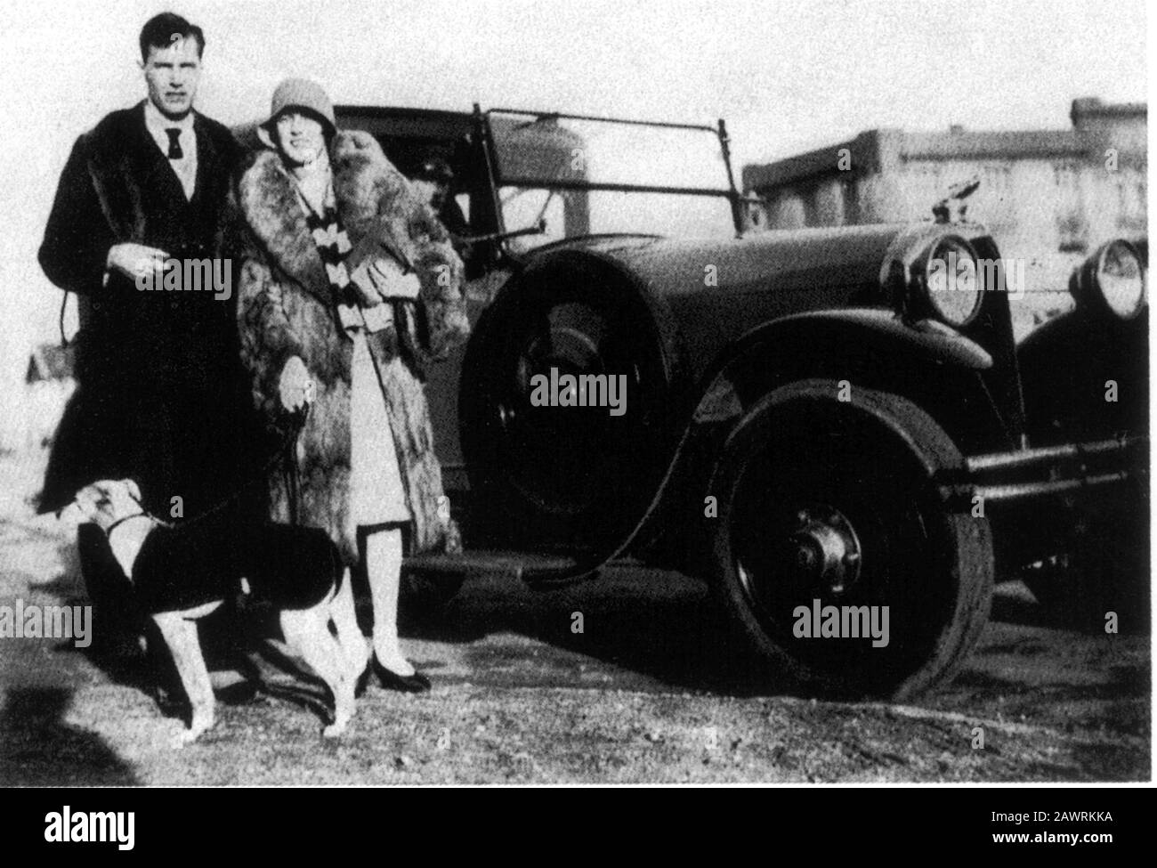 The poet HARRY CROSBY and CARESSE CROSBY with their dog Clytoris at Le ...