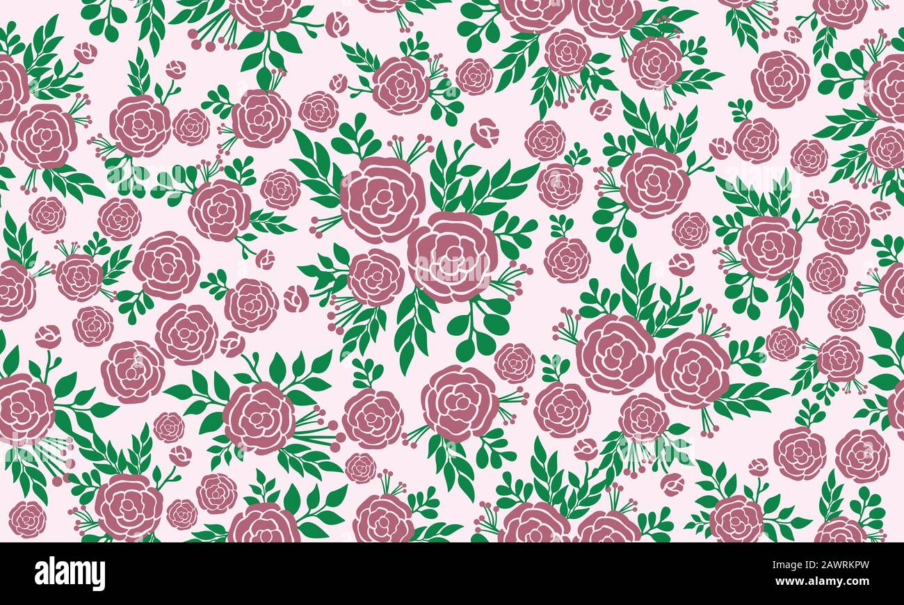 Modern shape of leaf and floral for spring, with leaf and flower ...