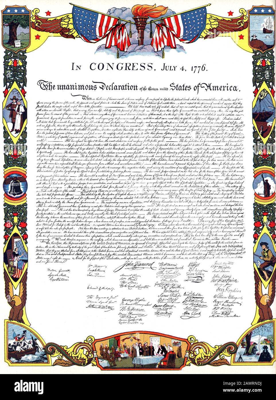 United states of america declaration of independence hi-res stock ...
