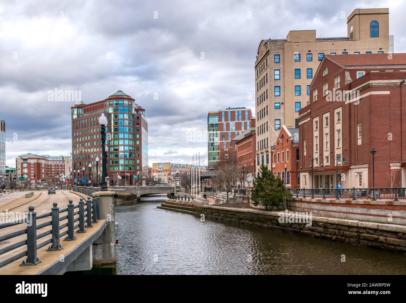 Providence, Rhode Island. Scenic view of a beautiful modern downtown ...