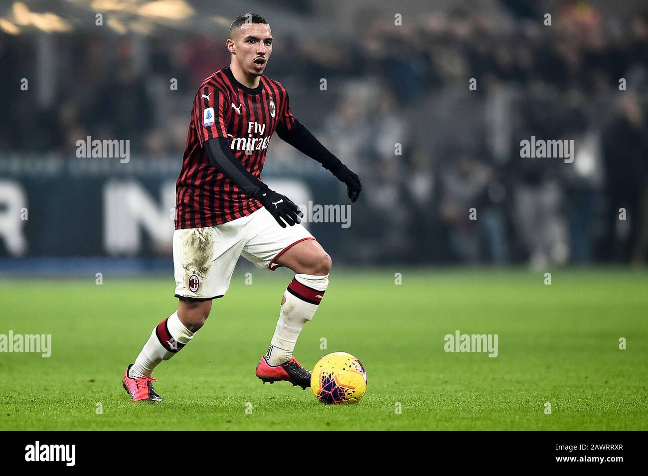 Milan, Italy - 09 February, 2020: Ismael Bennacer of AC Milan in action ...