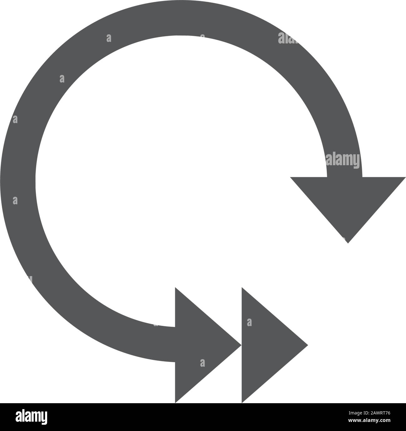 Circle Arrow with two arrow pointers. Stock Vector illustration ...