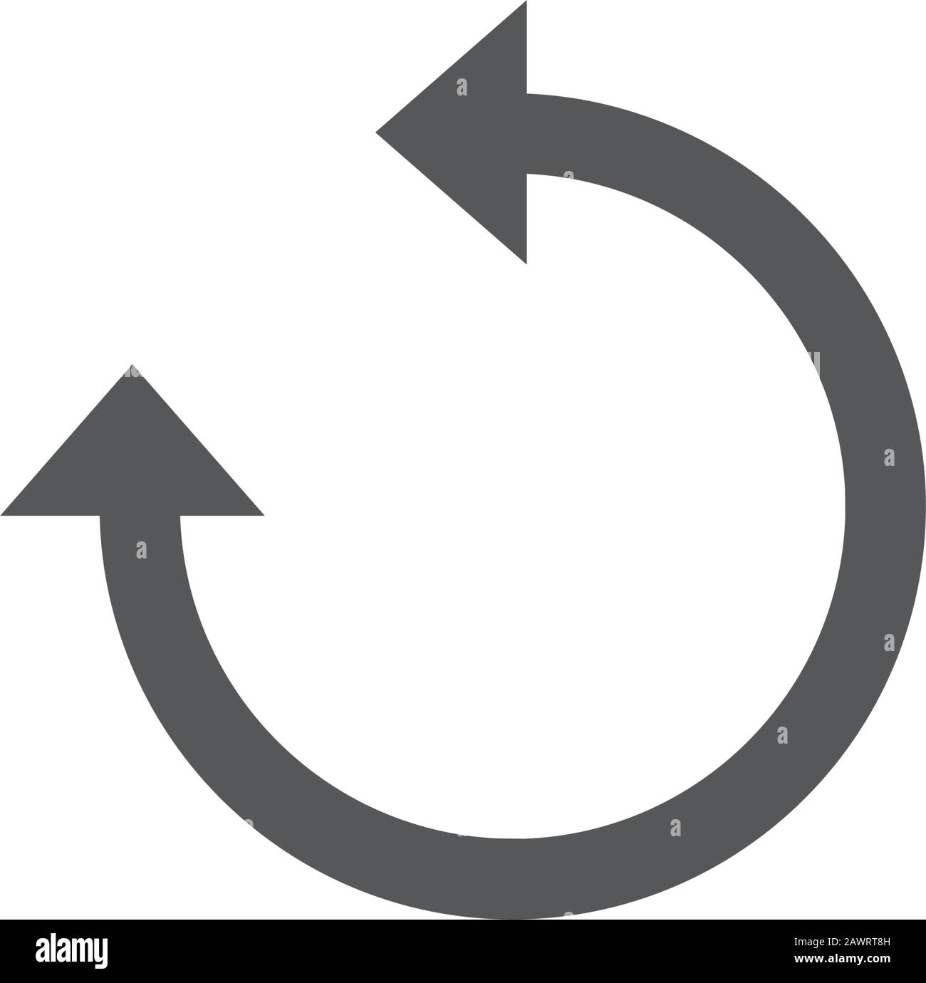 Circle Arrow with two arrow pointers. Stock Vector illustration ...