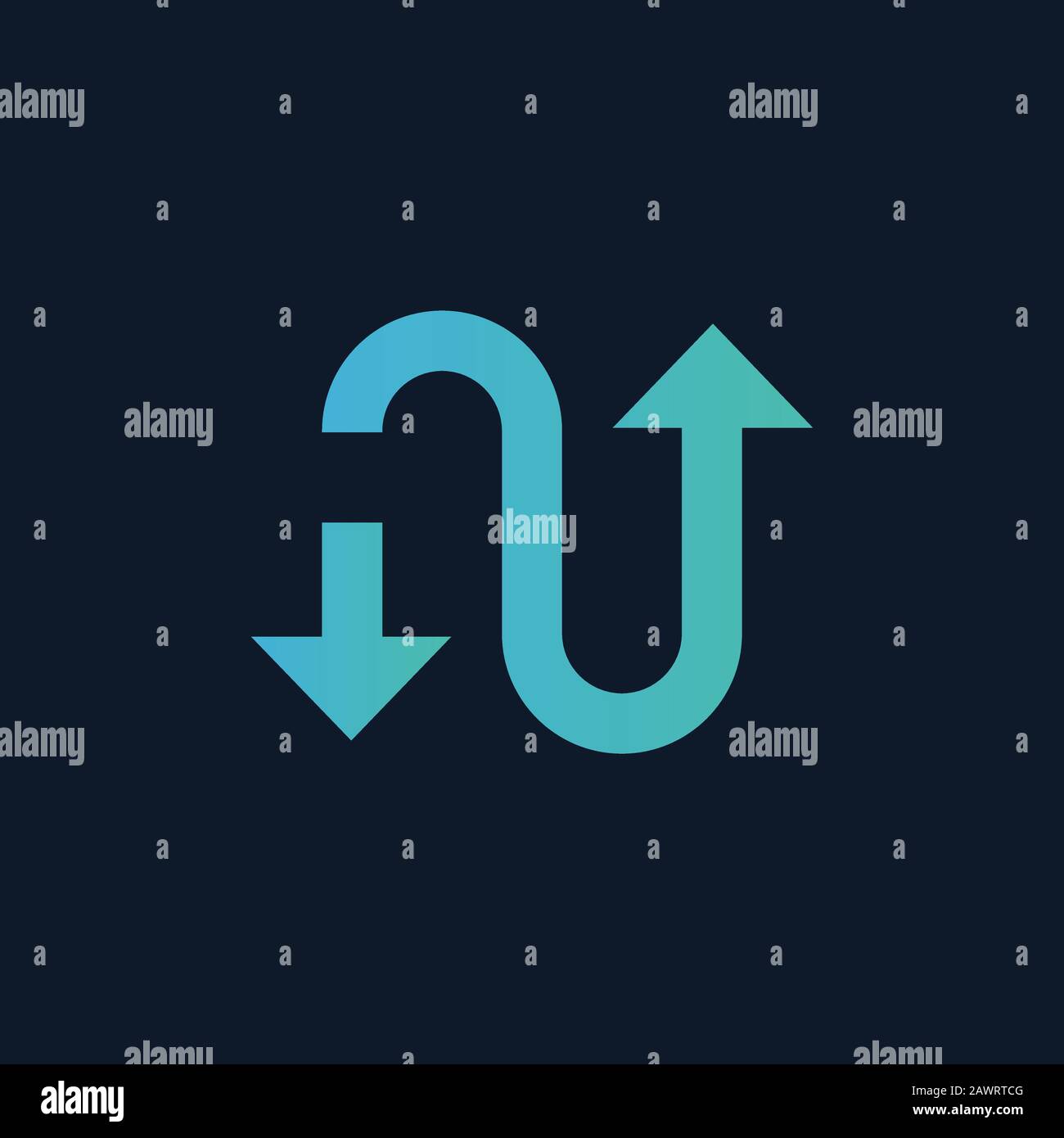 Double Arrow Logo design. AU letters logo concept. Brand business ...