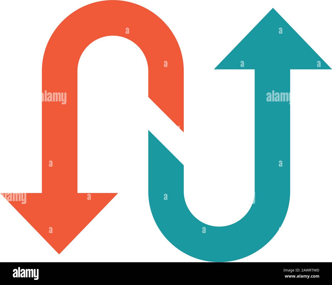 AU letters, Arrow progress up down abstract vector and logo design or ...