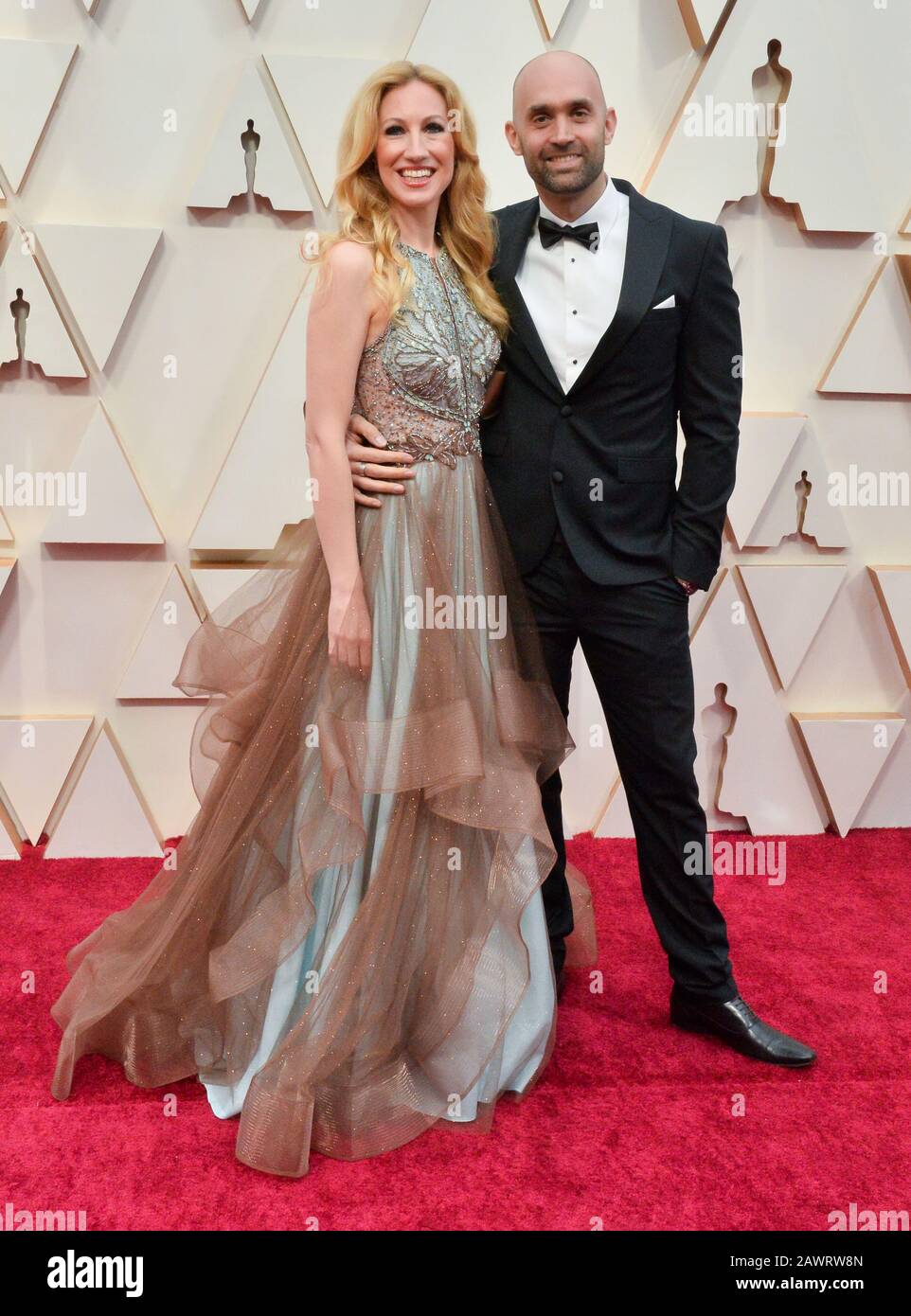 Los Angeles, United States. 09th Feb, 2020. Elliott Newman (R) and ...