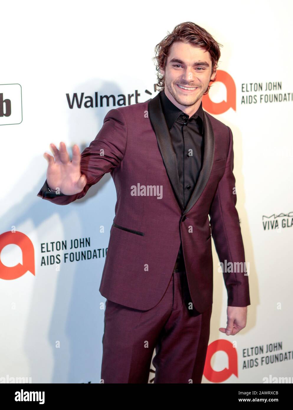 RJ Mitte attending the Elton John AIDS Foundation Viewing Party held at ...