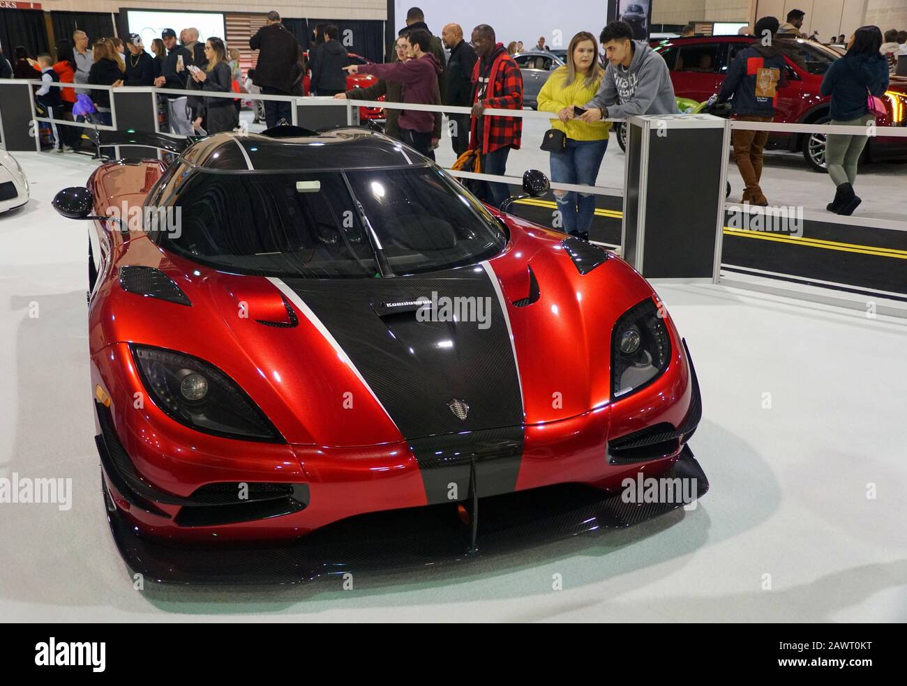 Philadelphia, Pennsylvania, U.S.A - February 9, 2020 - The red color of ...