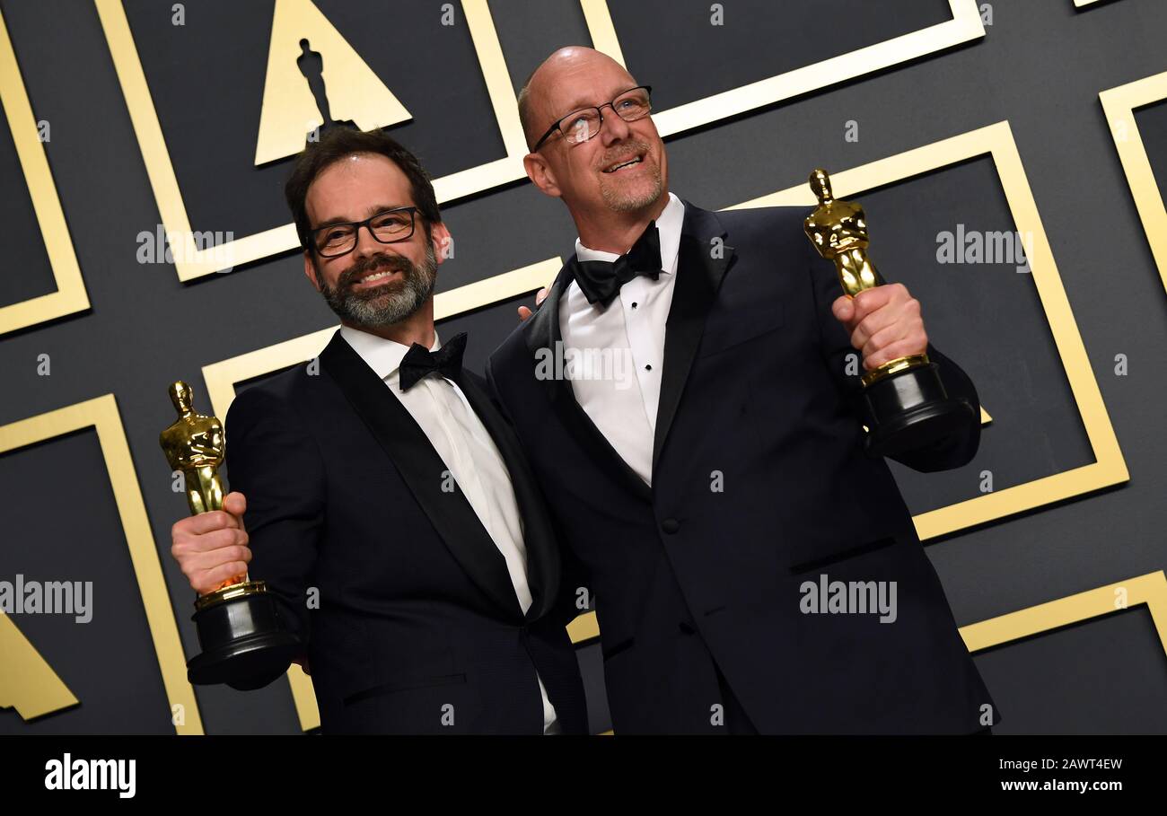 Michael McCusker and Andrew Buckland with the Best Film Editing Oscar ...
