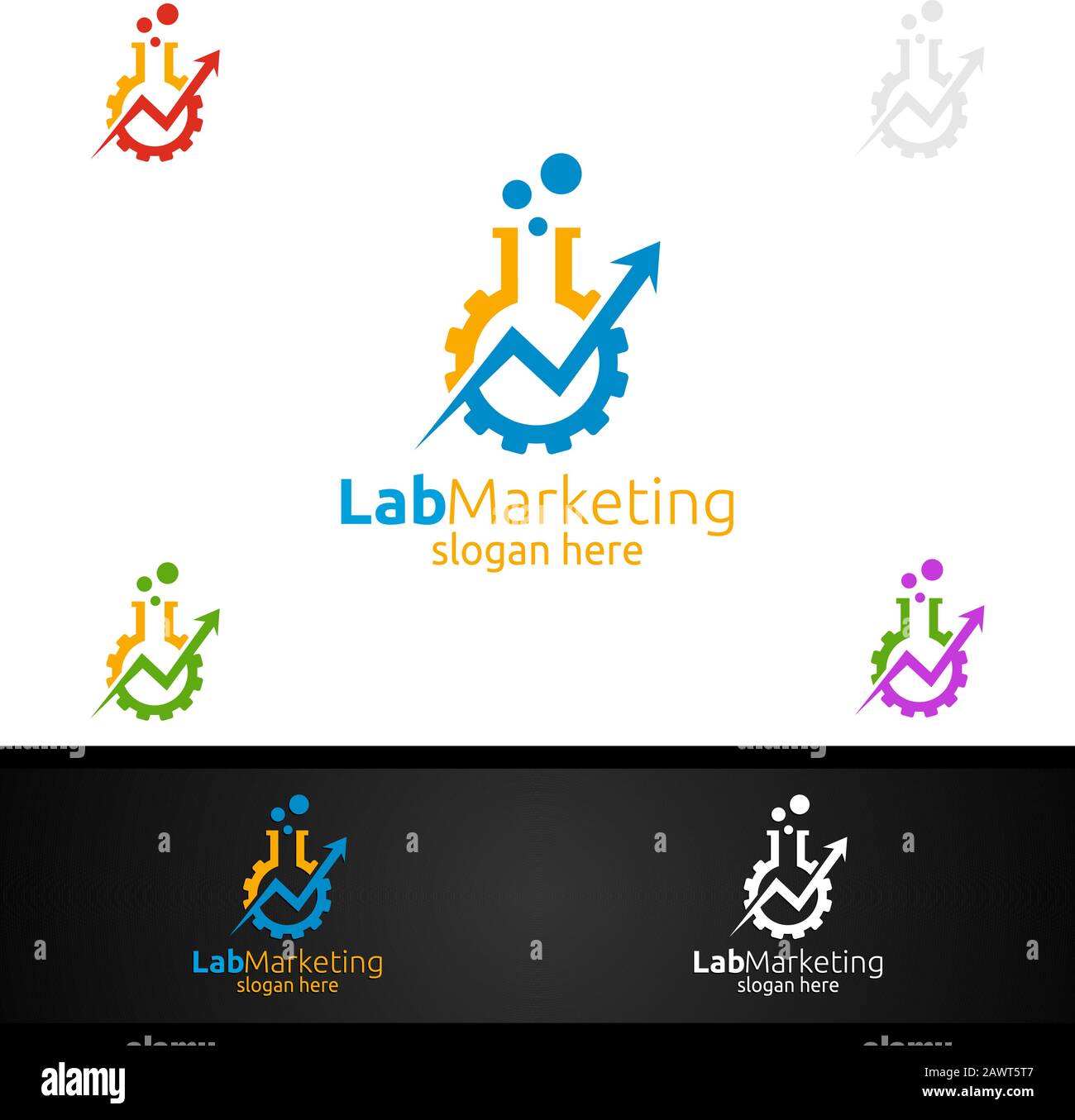 Lab Marketing Financial Advisors Logo Design Template Icon Stock Vector ...