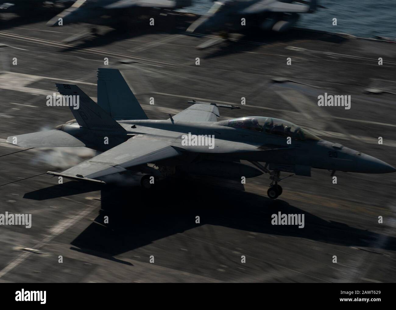 200206-N-WR846-0268 ARABIAN SEA (Feb. 6, 2020) An F/A-18F Super Hornet ...