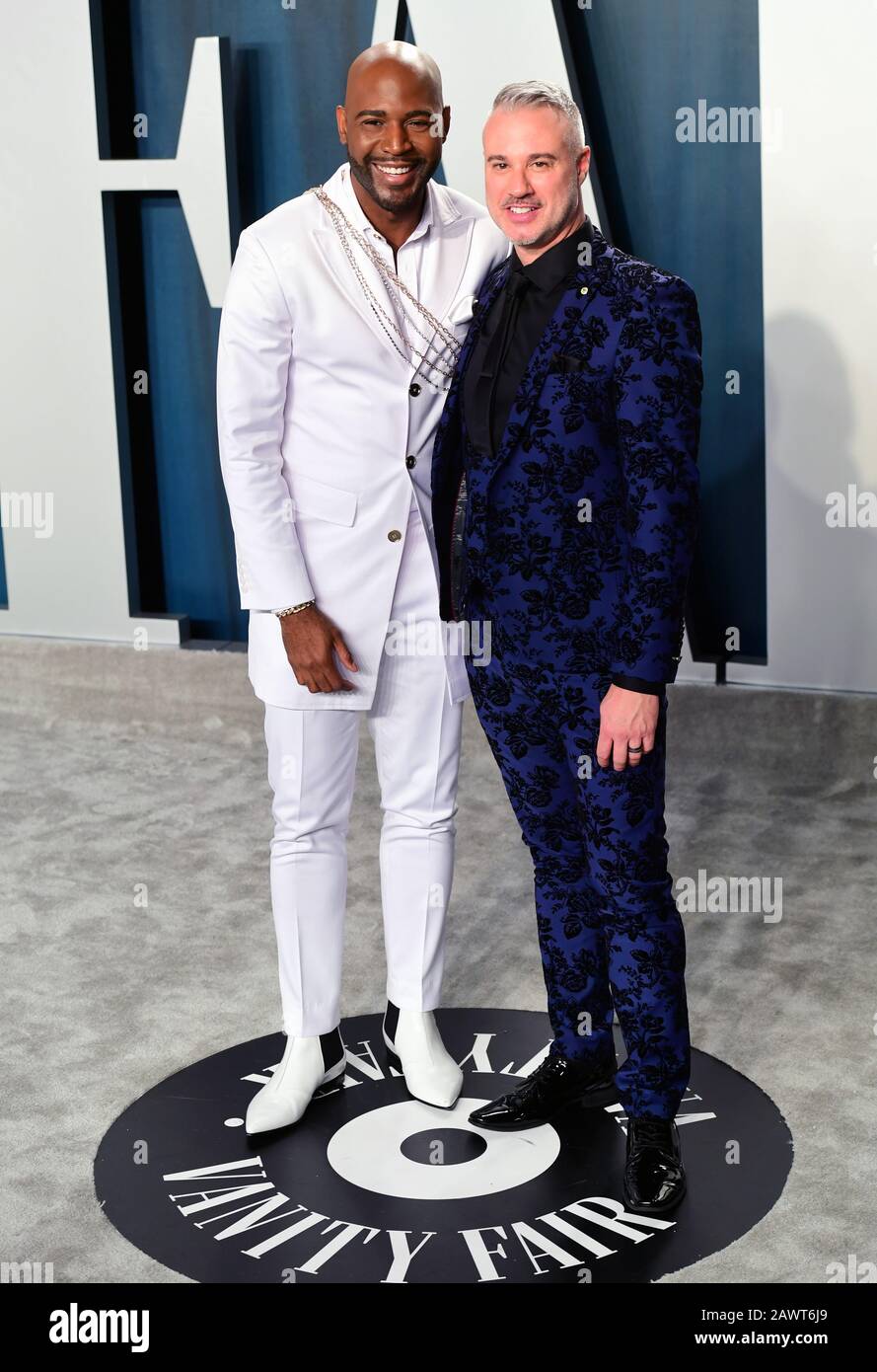 Karamo Brown and Ian Jordan attending the Vanity Fair Oscar Party held ...
