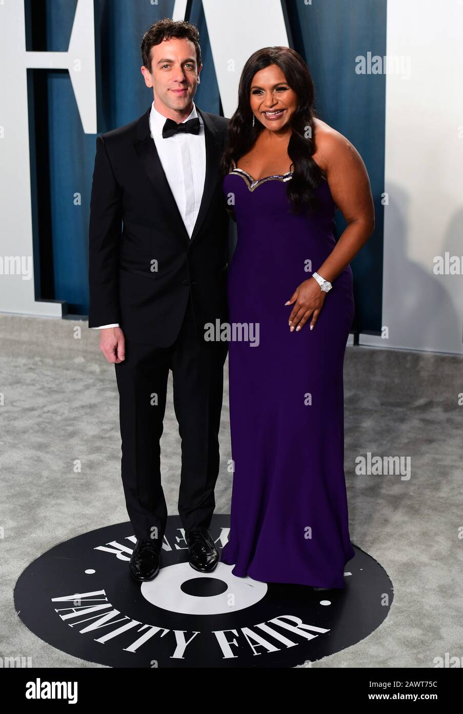 Benjamin Joseph Manaly Novak and Mindy Kaling attending the Vanity Fair ...