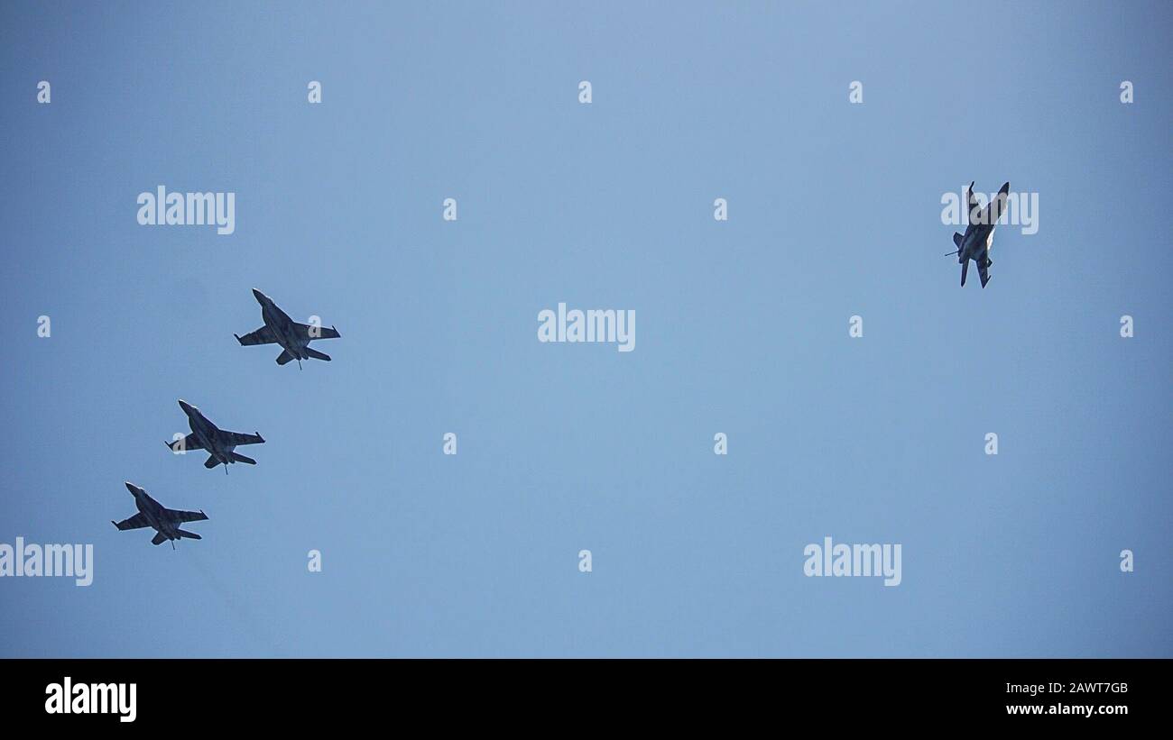 200201-N-N0874-1001 ARABIAN SEA (Feb. 1, 2020) An F/A-18F Super Hornet ...