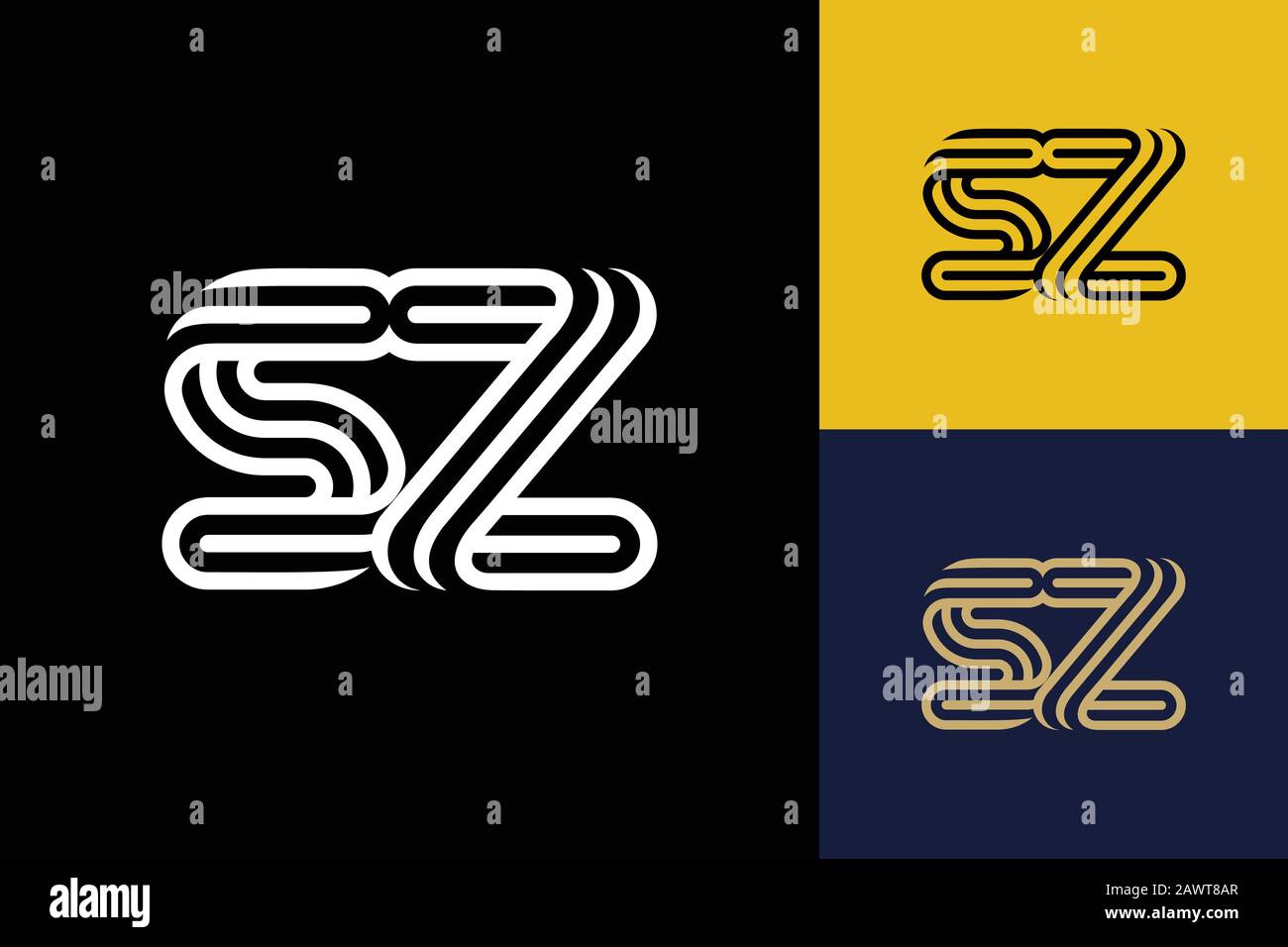 Letter s symbol combination with z hi-res stock photography and images ...