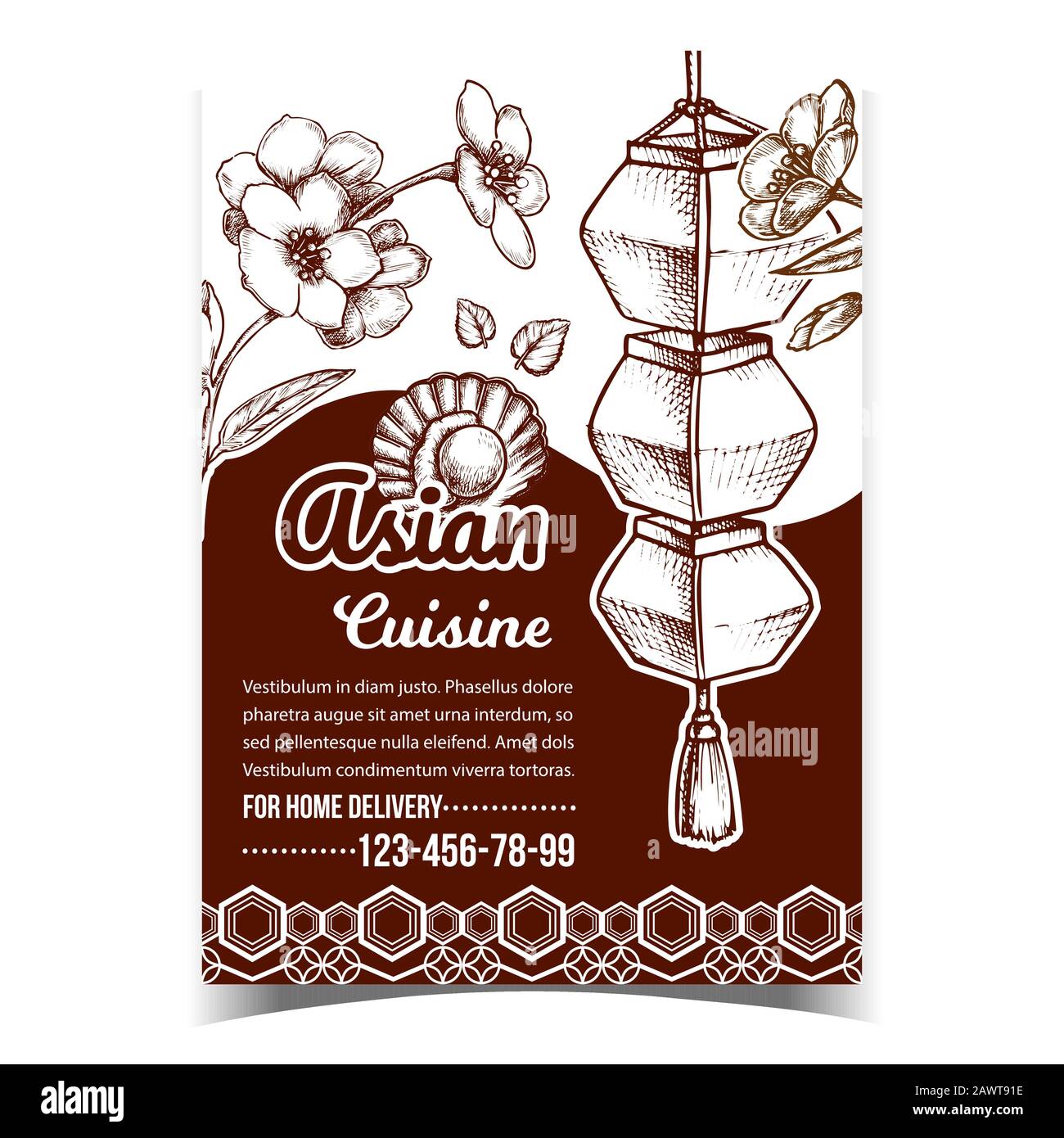 Shell garland Stock Vector Images - Alamy