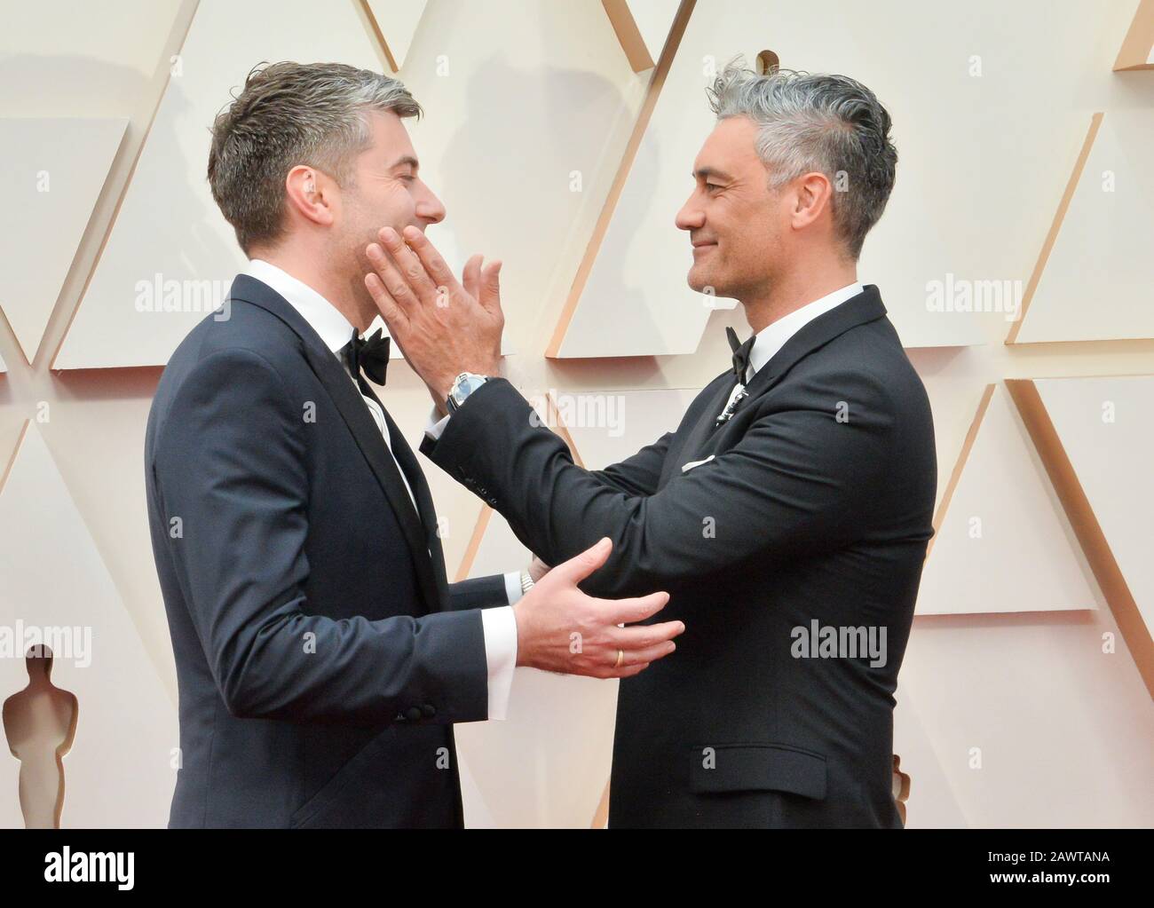 Los Angeles, United States. 09th Feb, 2020. Carthew Neal (L) and Taika ...