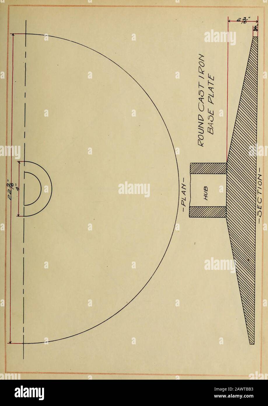 Plain base plates for columns Stock Photo - Alamy