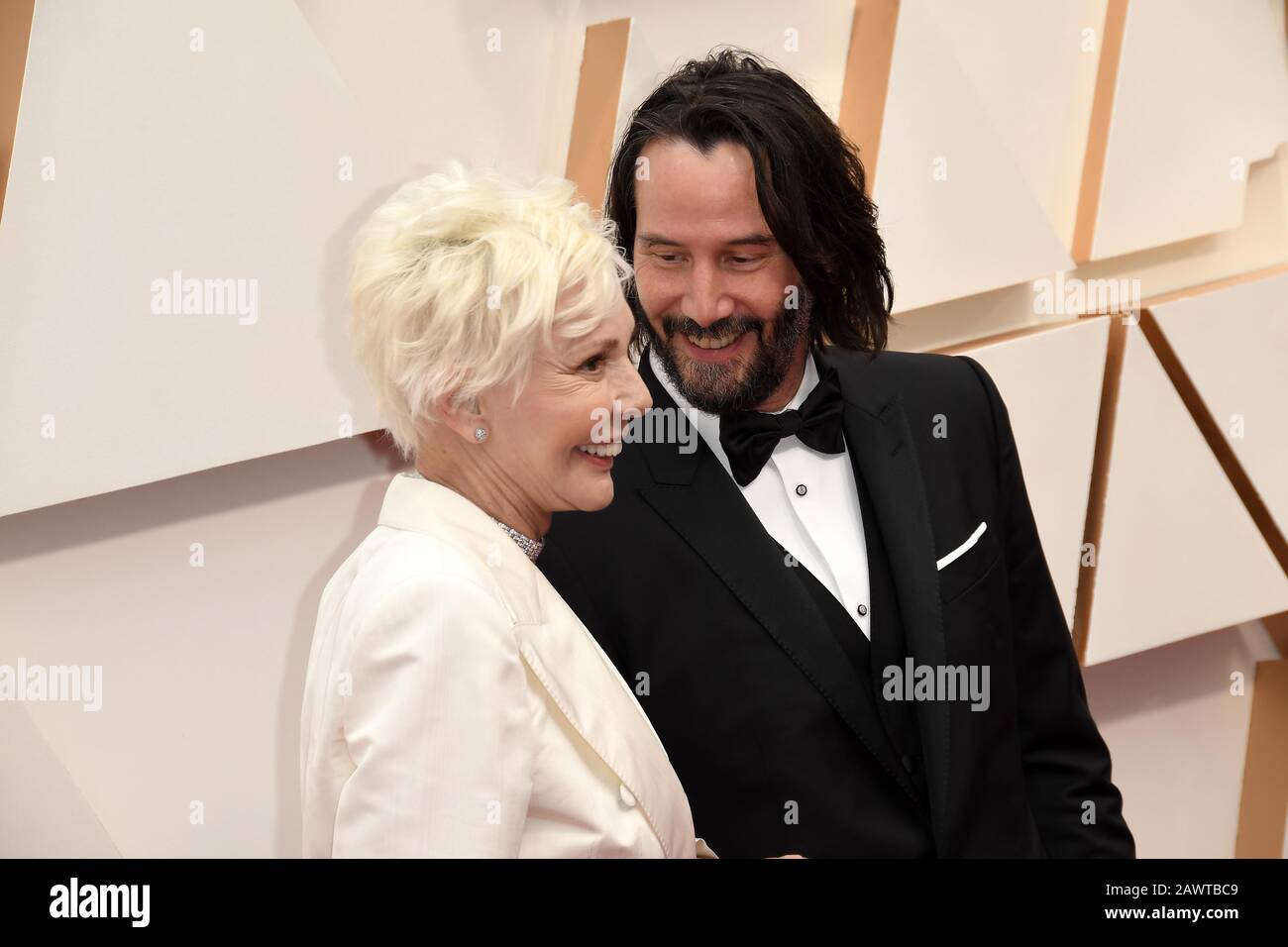 Keanu Reeves walking on the red carpet at the 92nd Annual Academy ...