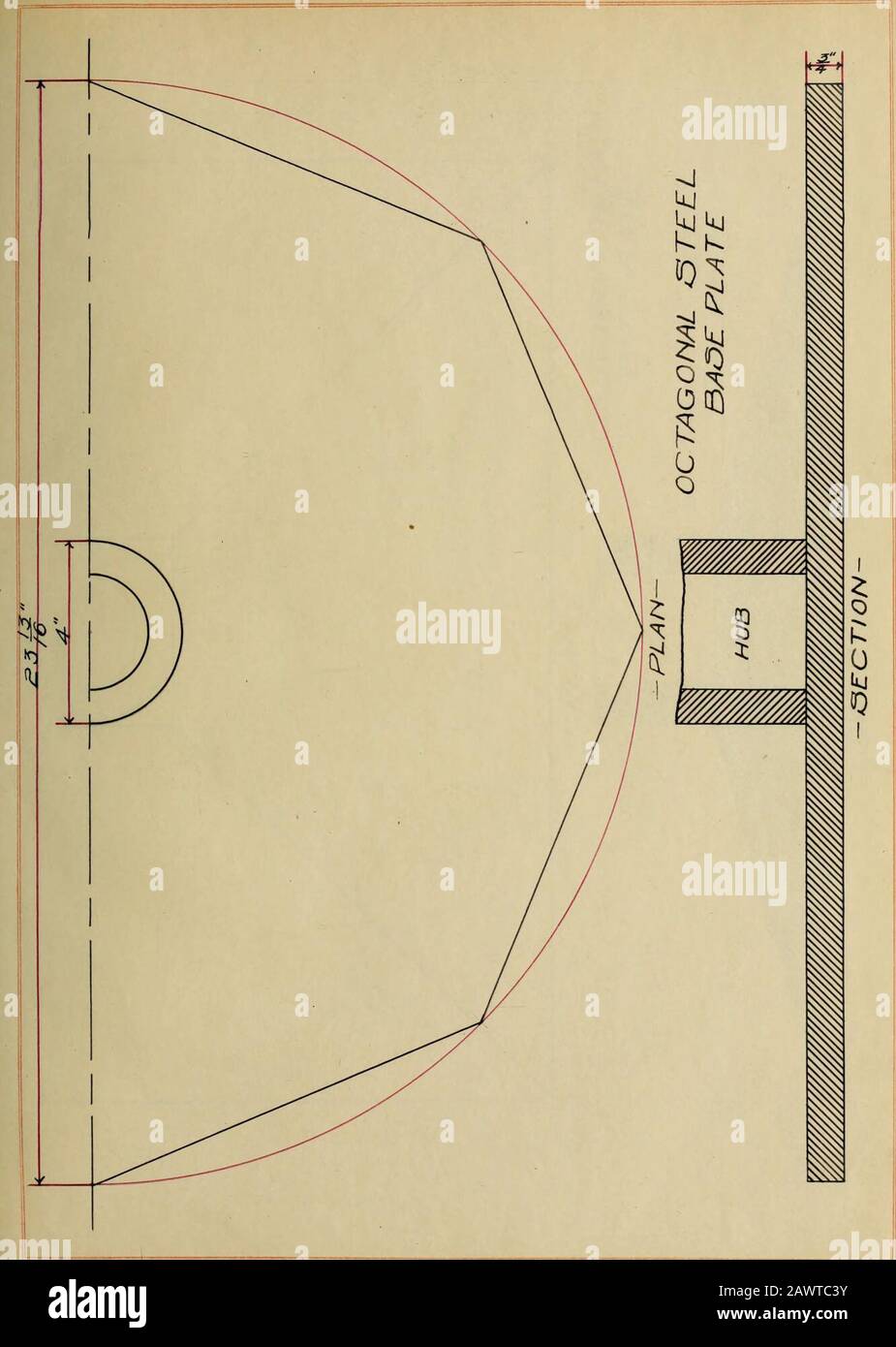 Plain base plates for columns Stock Photo - Alamy