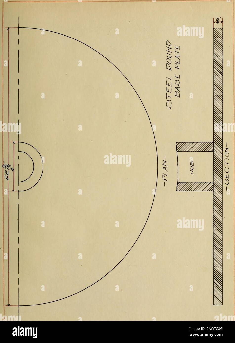 Plain base plates for columns Stock Photo - Alamy