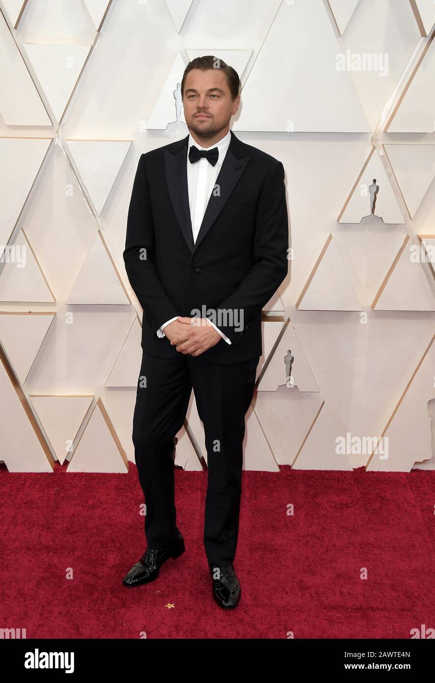 Leonardo DiCaprio walking on the red carpet at the 92nd Annual Academy ...