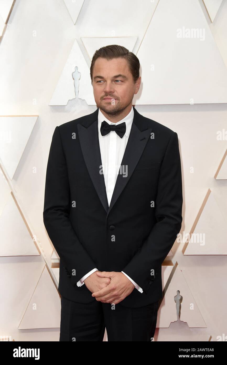 Leonardo DiCaprio walking on the red carpet at the 92nd Annual Academy ...
