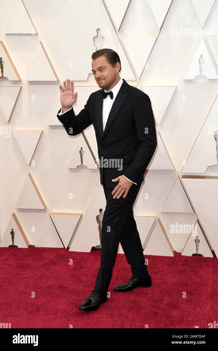 Leonardo DiCaprio walking on the red carpet at the 92nd Annual Academy ...