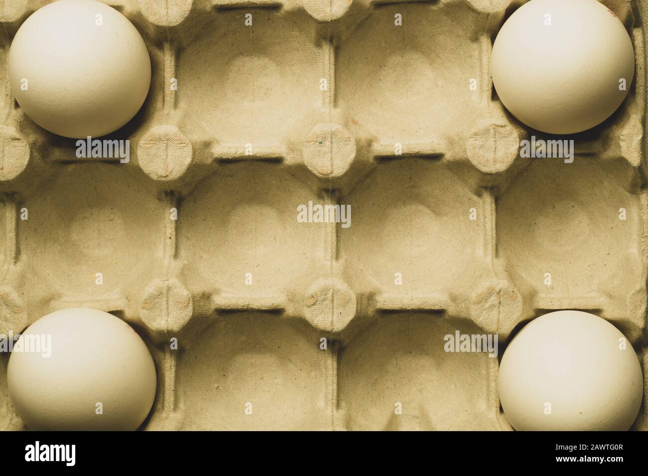 White eggs in carton box background. food ingredient. protein nutrition ...